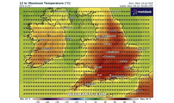 UK weather maps show exact date of next 30C heatwave - full list of ...