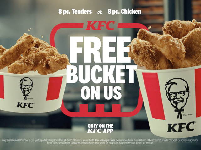 KFC Is Giving Away Free Fried Chicken by the Bucketful