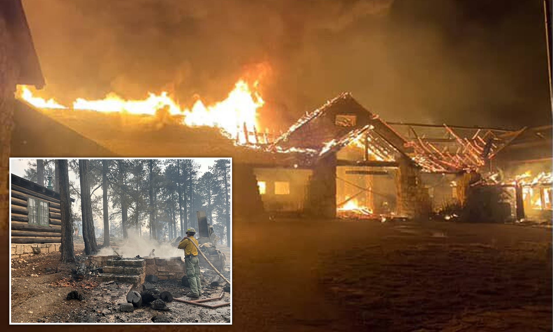 Summer mayhem as fast-moving flames torch Grand Canyon's North Rim