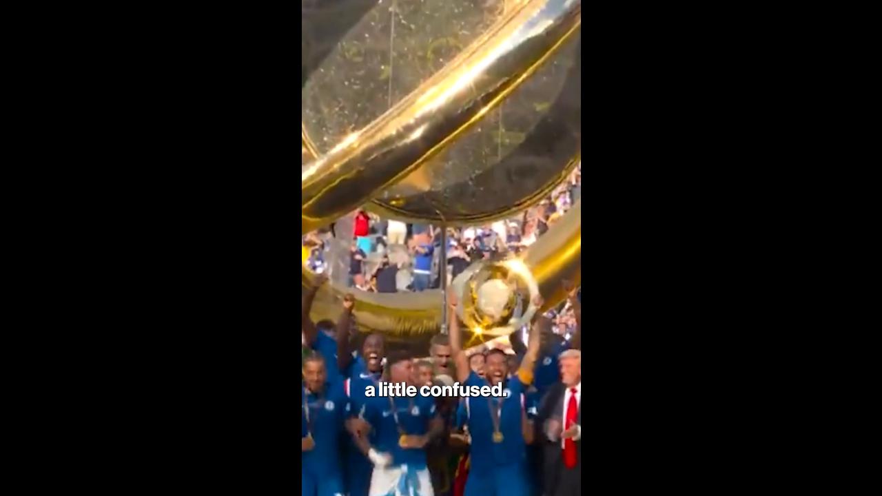 President Trump's awkward FIFA Club World Cup celebration | New York ...