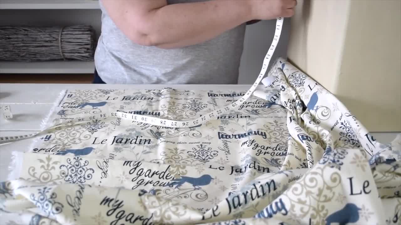 No-sew Ottoman Makeover