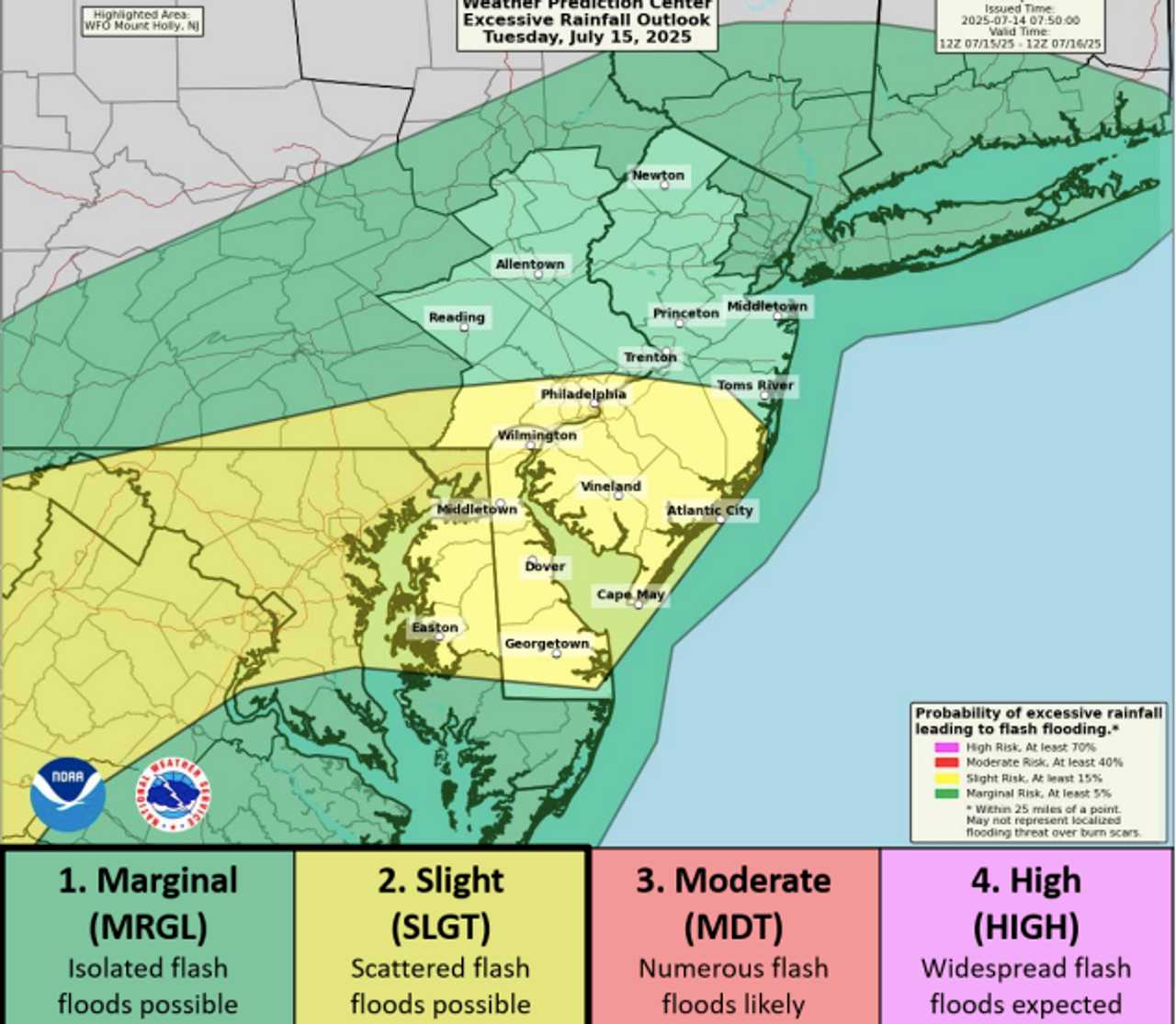 Flash Flood Watch In Effect Across NJ, PA As Storms Threaten Roads ...