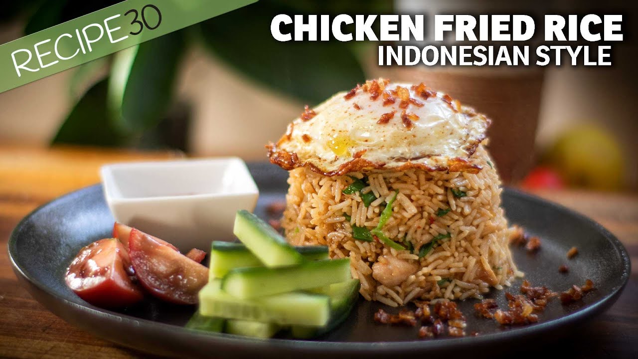 Try this Easy Indonesian Chicken Fried Rice with Fried Egg - Nasi Goreng