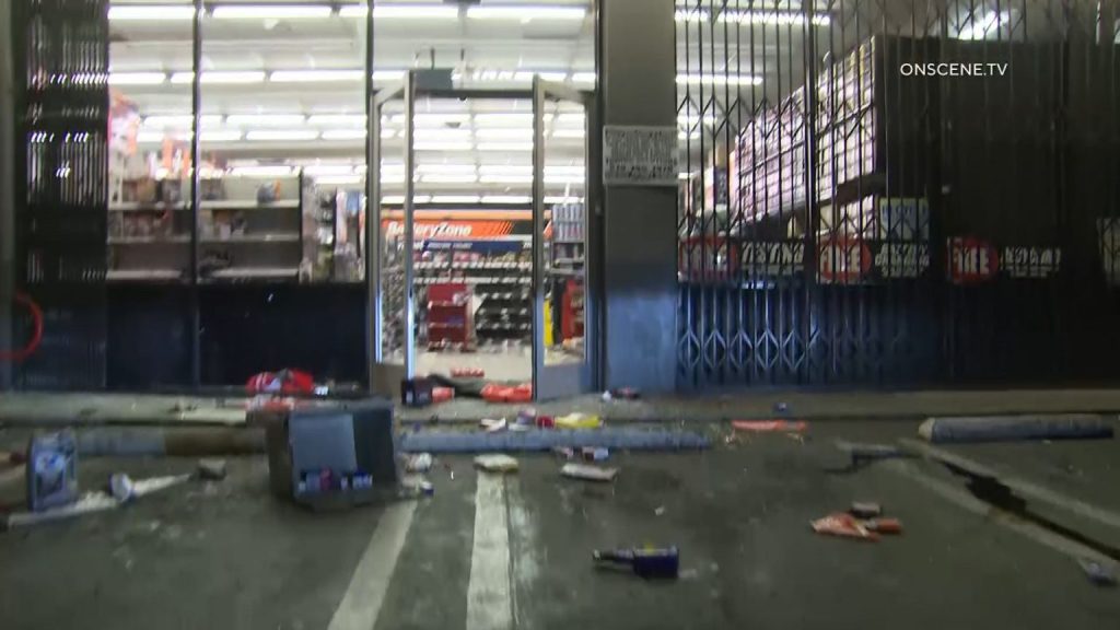 Looters Ravage South LA AutoZone Amidst Street Takeover