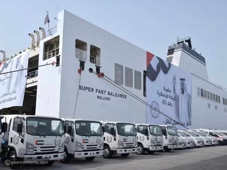 UAE Sends Largest Aid Ship Yet to Gaza with Field Hospital