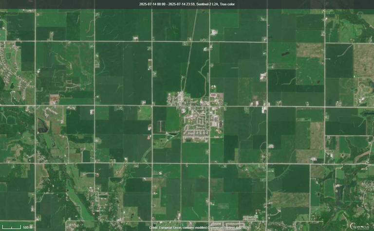Satellite data shows track of Saturday's tornado in Story County