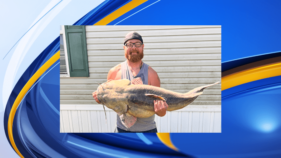 Self-described ‘true fishoholic’ catches state record flathead catfish