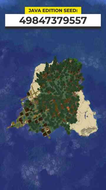 Taiga Island Village – Best Minecraft 1.21 Java Edition Seed