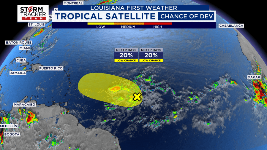 Invest 94L has low chances for tropical development