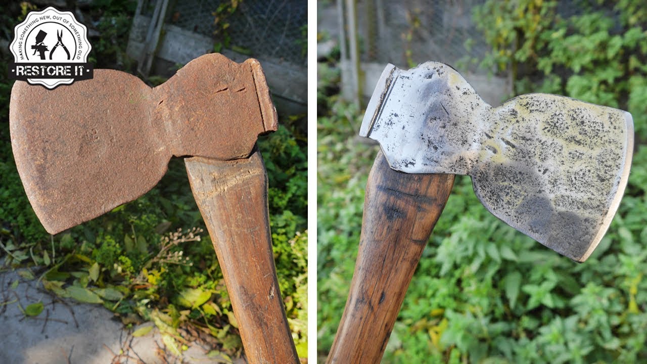 I restored a rusty vintage axe! 🔨