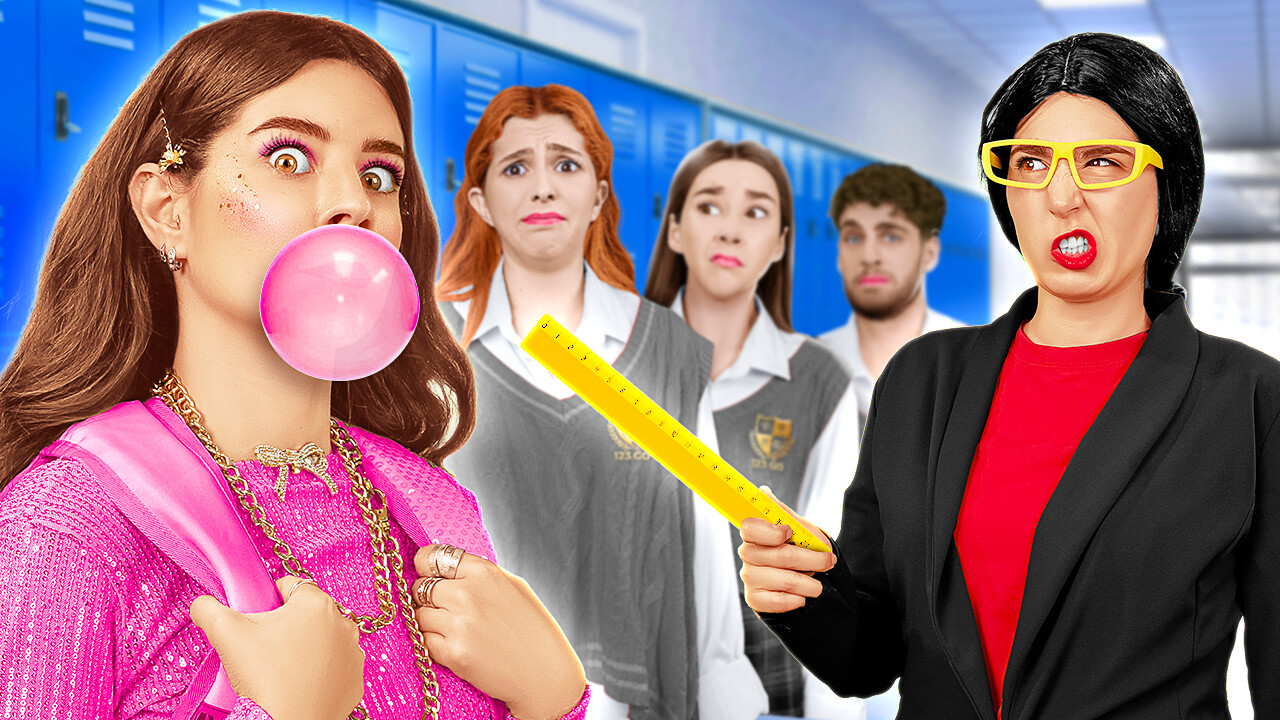 NEW 123GO! SURVIVING HIGH SCHOOL | Cool School Hacks for Popular Student