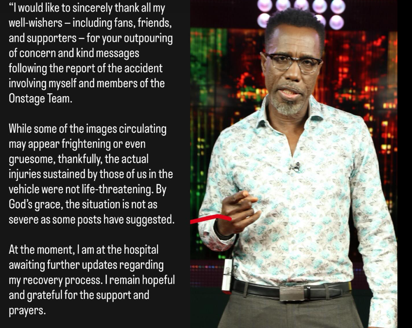 Jamaican TV presenter Winford Williams survives dramatic car crash ...