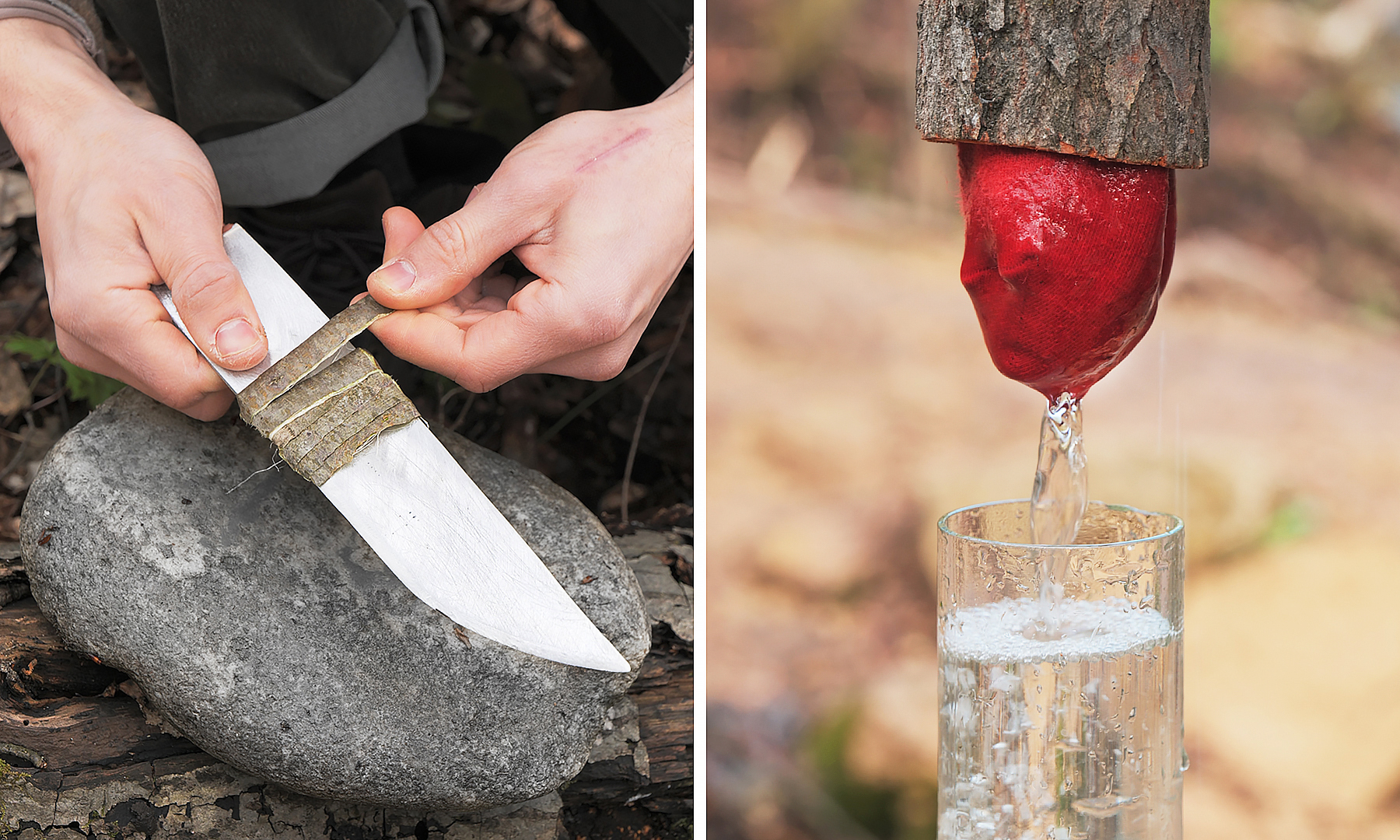 Amazing hacks for survival in the wild 🏕 How to make a knife and a fish ...