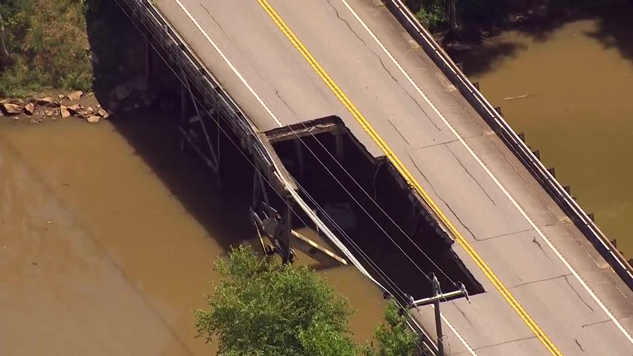 Bridge collapse in Pickens County, South Carolina