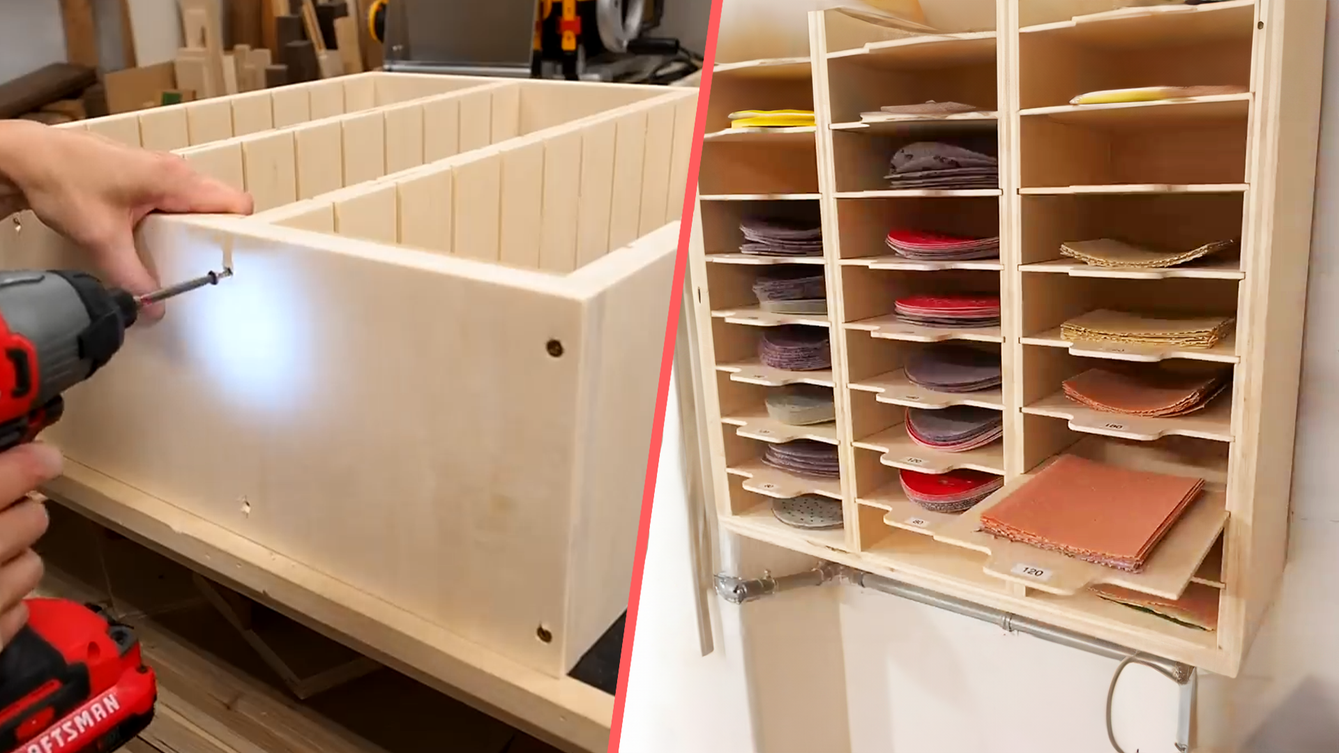 Sandpaper Organizer Storage Cabinet