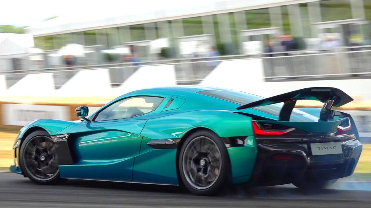 Rimac Nevera – Electric Hypercar Drifting on Hill Climb Course