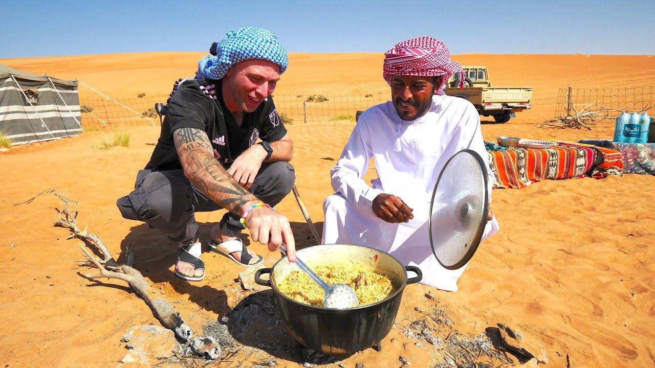 Unseen BEDOUIN FOOD in the Desert of Oman!! 24 Hours in Sharqiah Sands ...