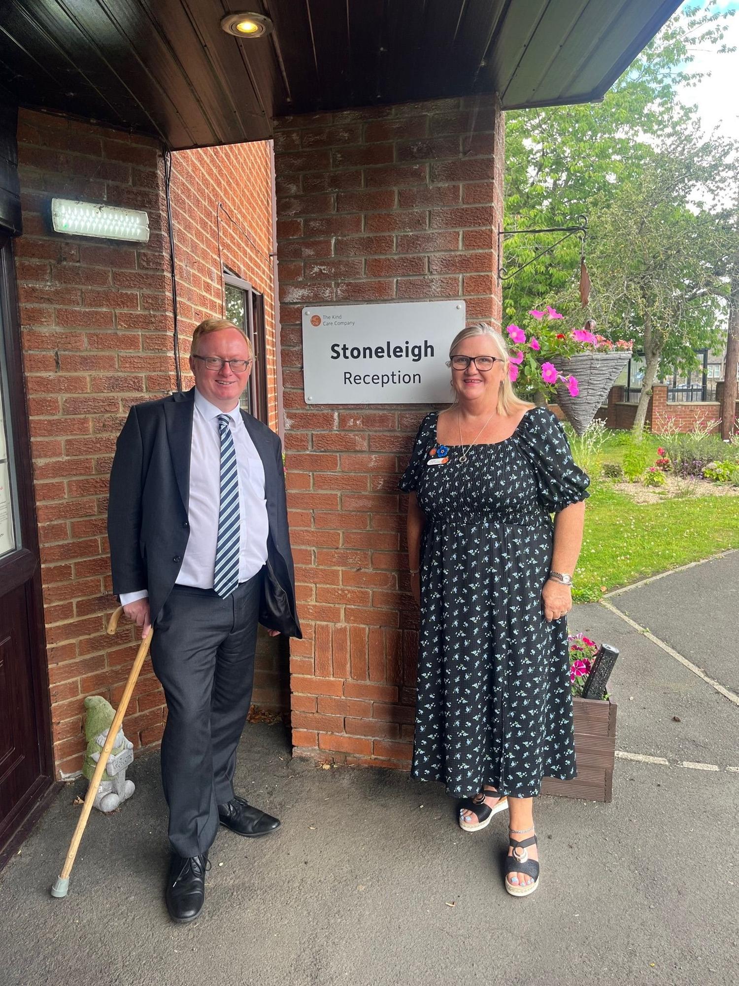 Residents at Stanley care home enjoy visit from MP