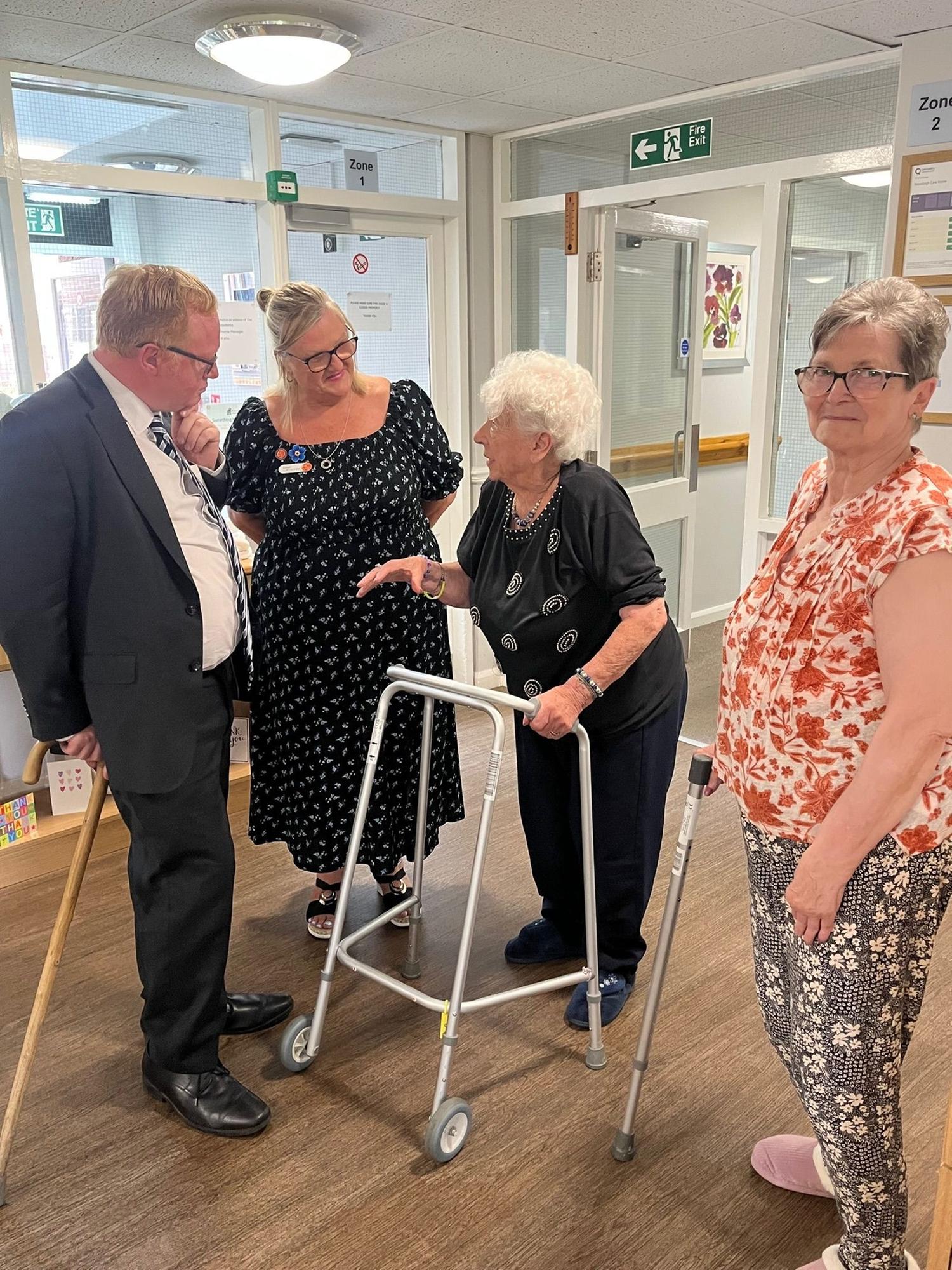 Residents at Stanley care home enjoy visit from MP