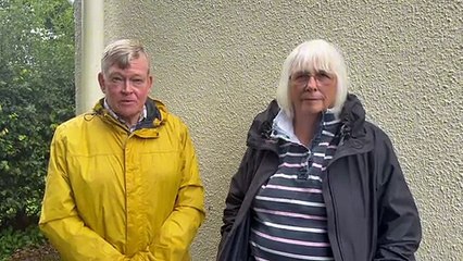 Cllr Robert Oxborough and Churchwarden Helen Harris.