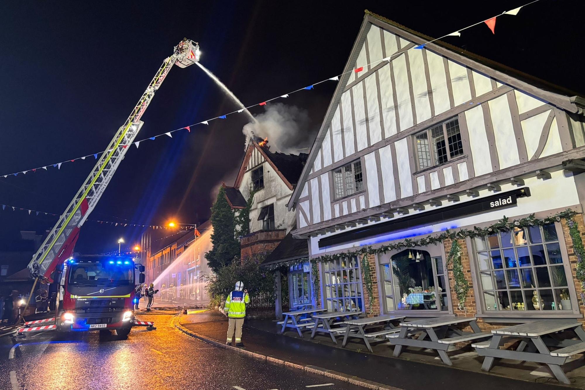 Fire Lurgan: Part of road leading to Lurgan Park closed by Armagh ...