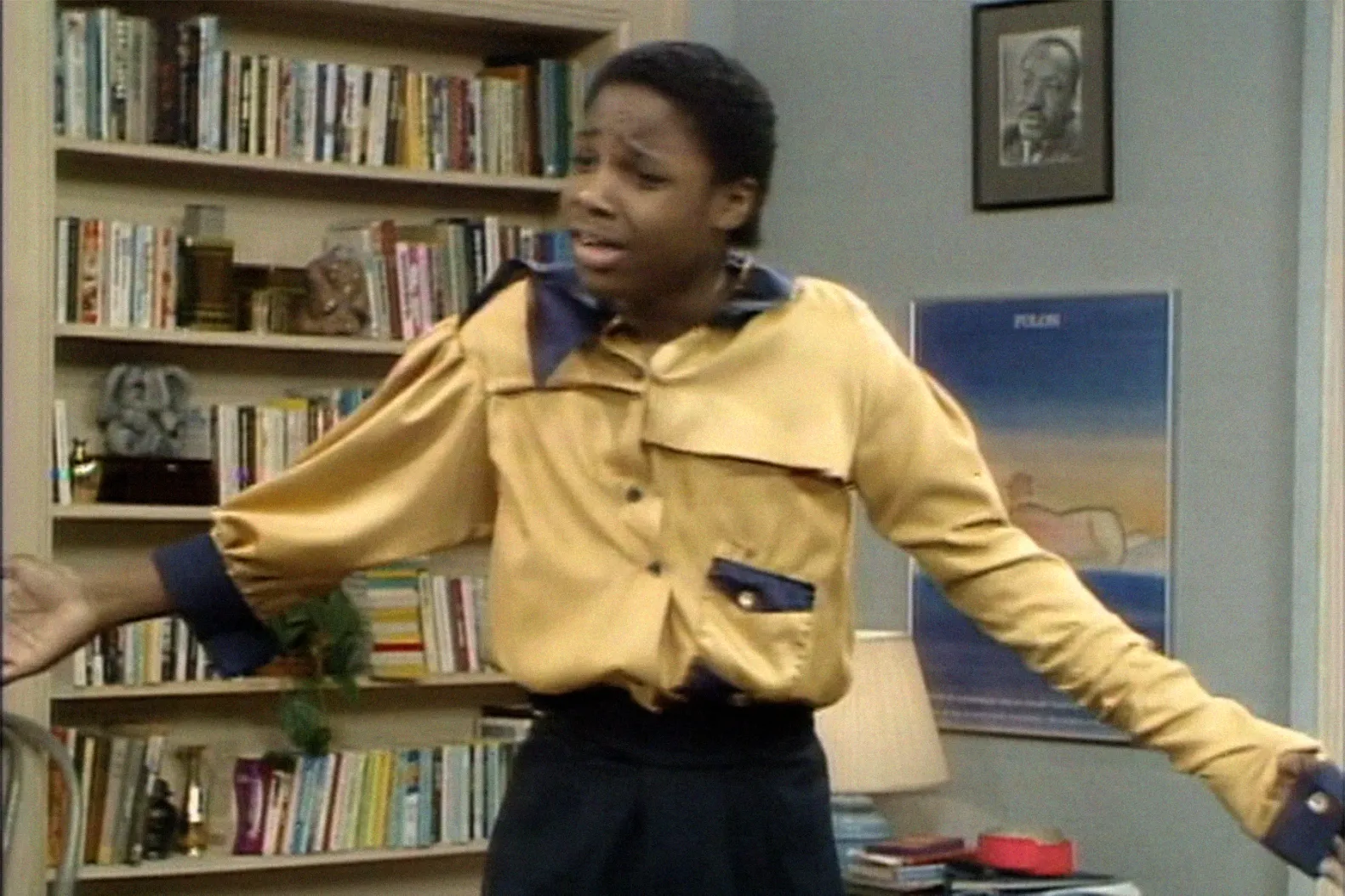 Malcolm-Jamal Warner (Theo Huxtable) trug das Gordon-Gartrell-Hemd wie ...