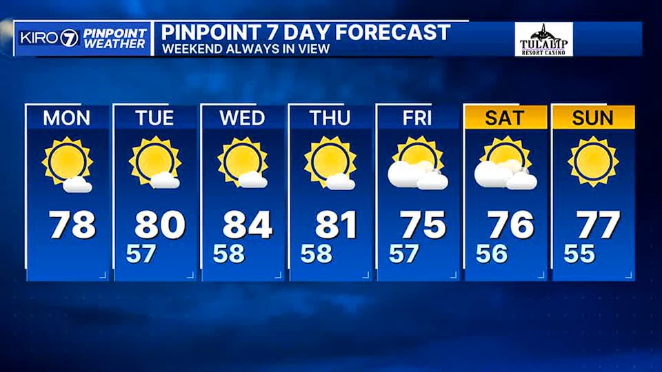 Forecast for Monday Noon July 21
