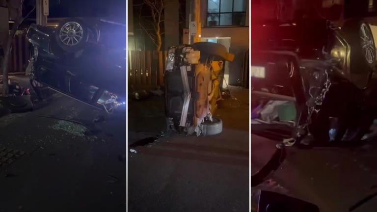 Four teen girls arrested after allegedly stolen car crashes