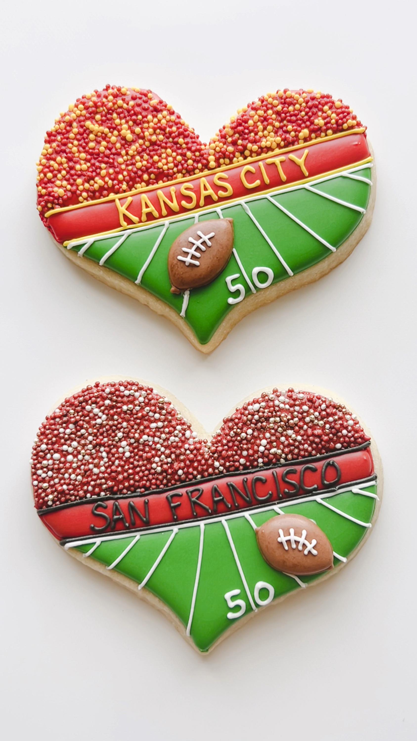 Decorating Big Game Cookies