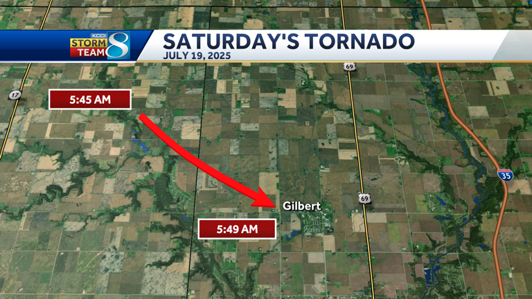 Tornado near Gilbert rated EF-U by NWS