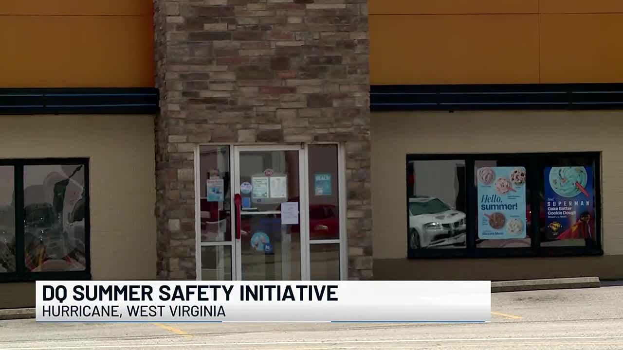 Hurricane Police Department rewarding kids playing safely