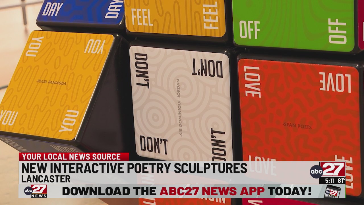 Lancaster artist unveils interactive Rubik's Cube poems across city