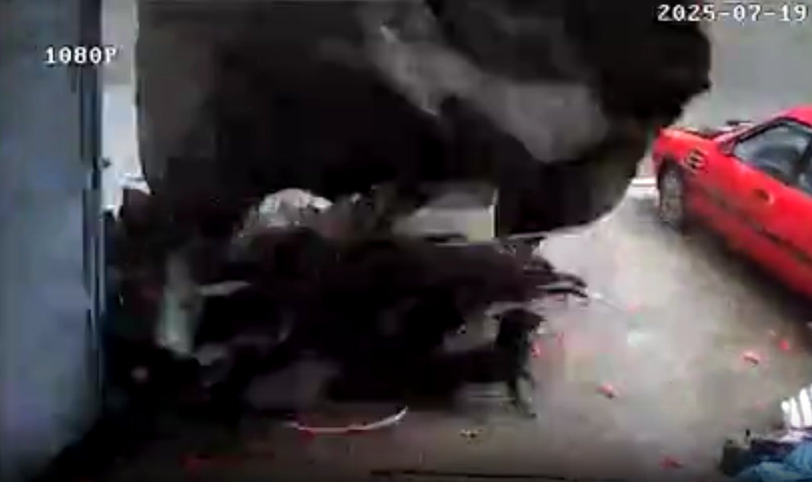 Dog survives after 30-tonne boulder crashes into home