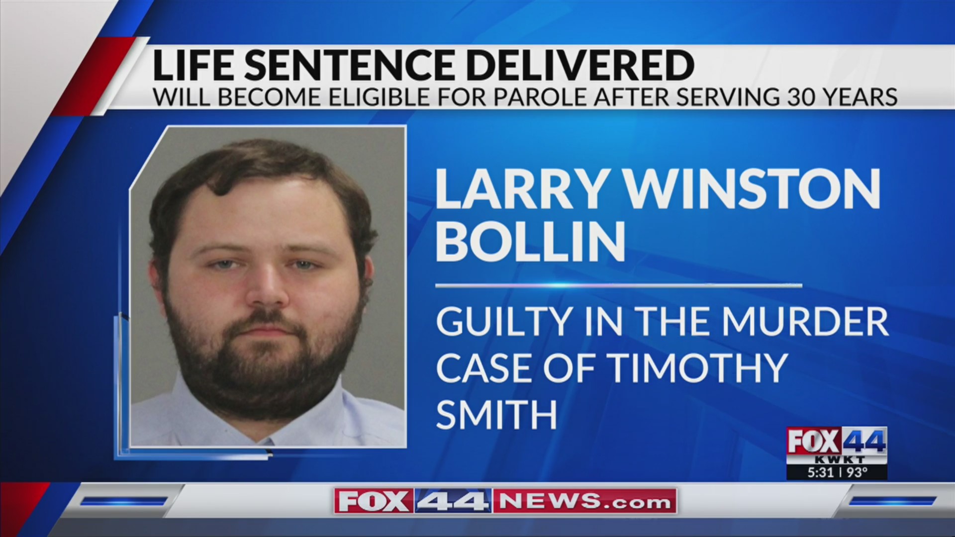 Life sentence for Larry Bollin in Kent Moore Cabinet attack