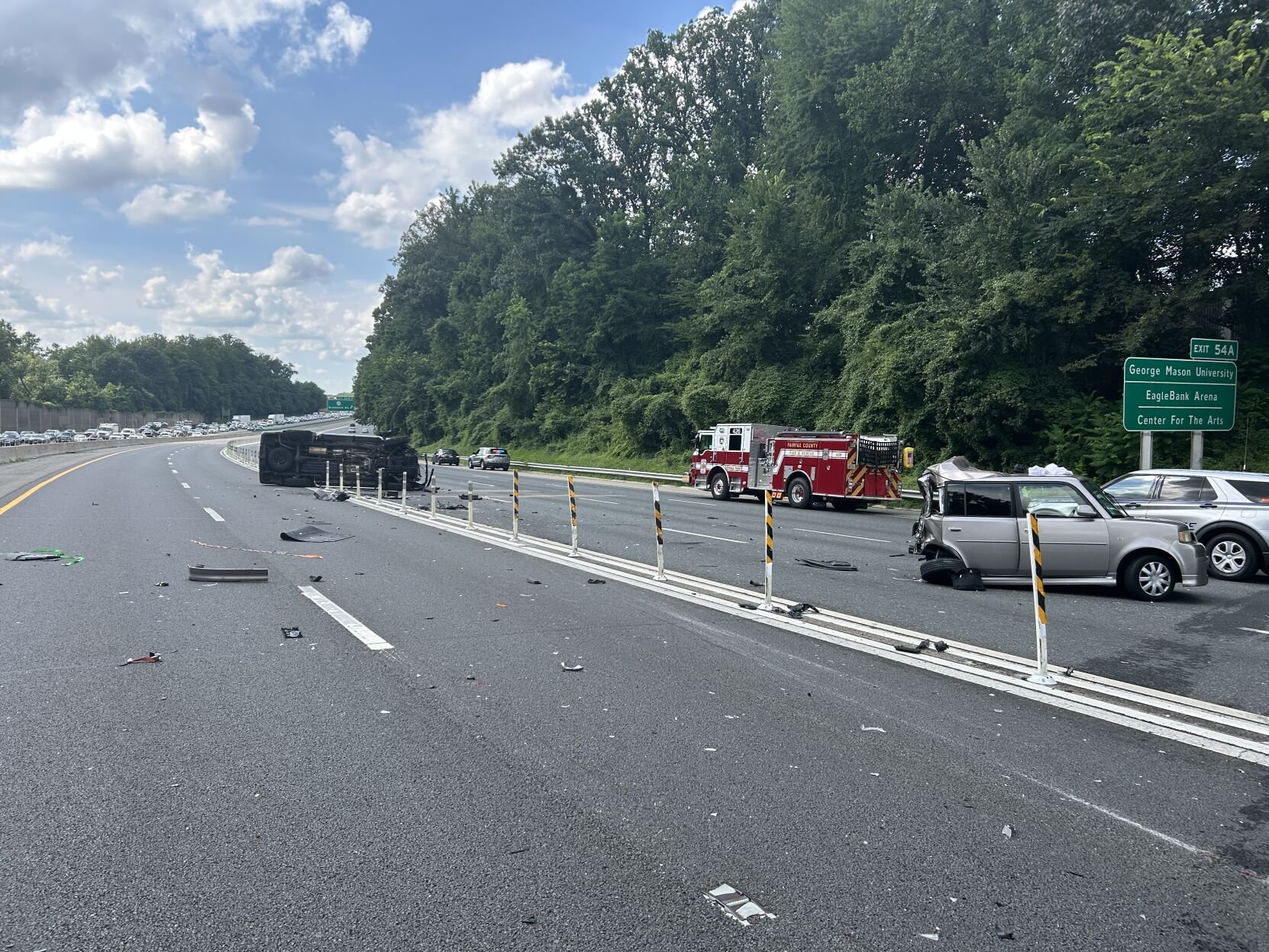 UPDATED: Two killed, three injured in separate crashes on I-495 in Fairfax