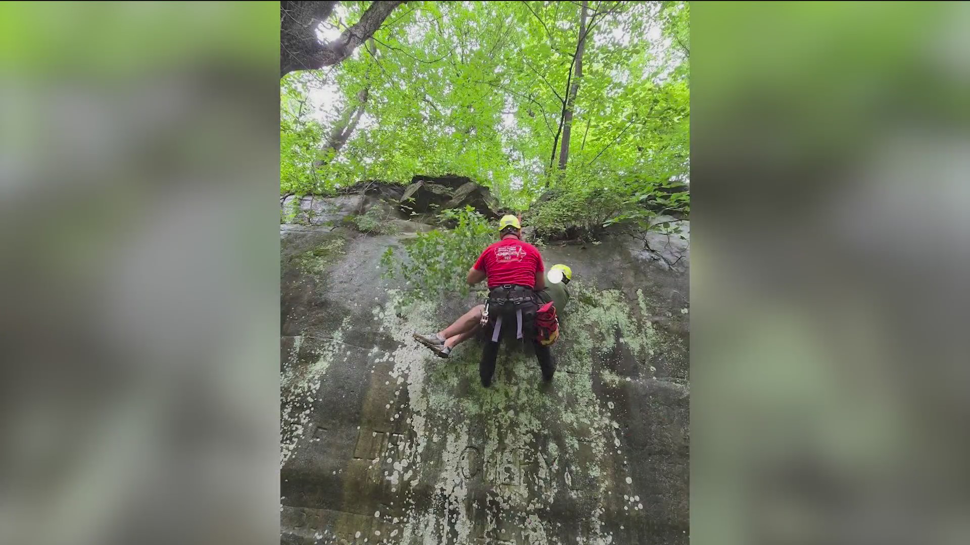 Hiker saved after fall on steep, muddy trail over cliff face at Ledges ...