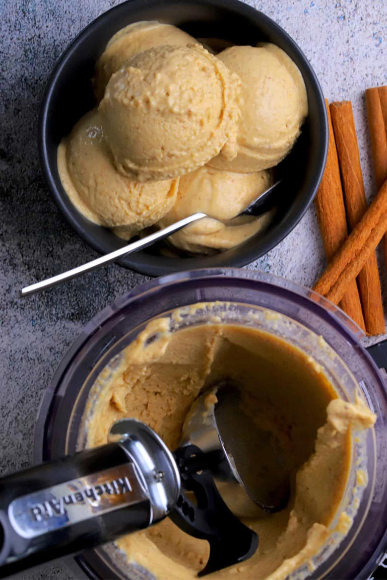 Cinnamon roll chickpea ice cream (Ninja Creami)