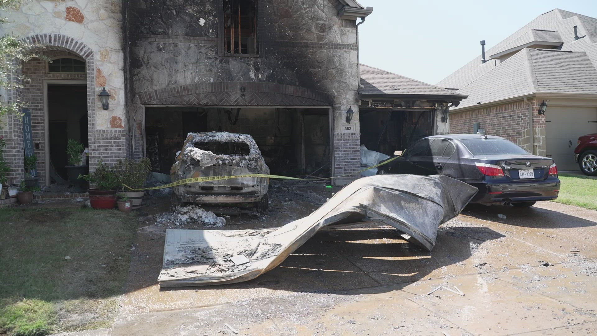 North Texas house fire possibly sparked by Tesla charger, officials say
