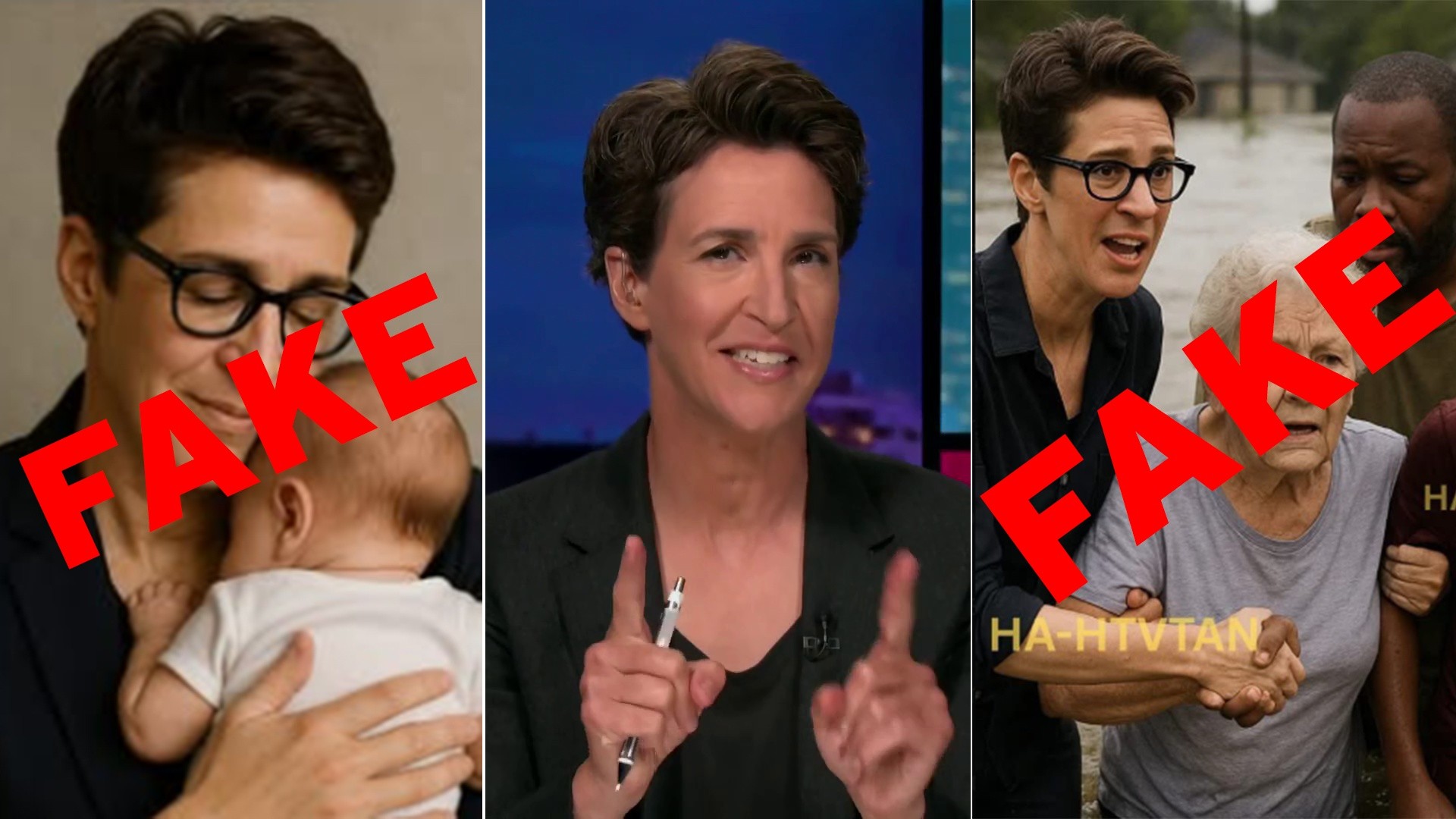 Maddow debunks weird spate of fake news, A.I. slop stories about her ...
