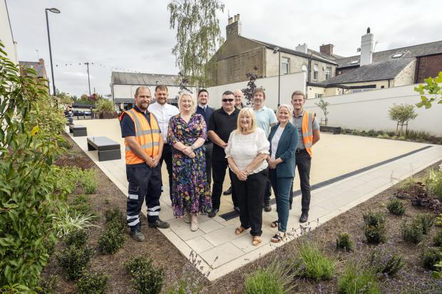 Vacant unit becomes green space in County Durham town's regeneration