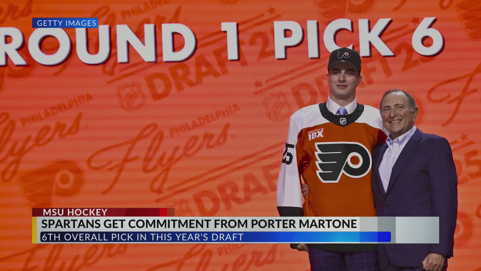 Michigan State hockey lands commitment from Porter Martone