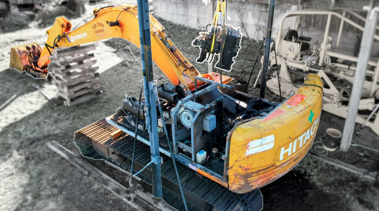 Hitachi EX120-2 Restoration — Removing the Valve Block for Full ...