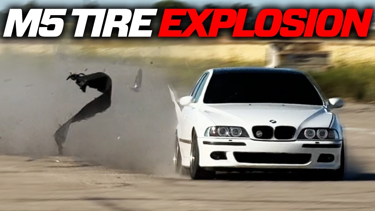 BMW E39 M5 Tire Explosion at Over 250 KM/H Captured on Highway