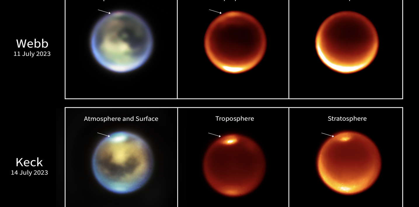 ⛈️ El clima en Titán visto por James Webb y Keck