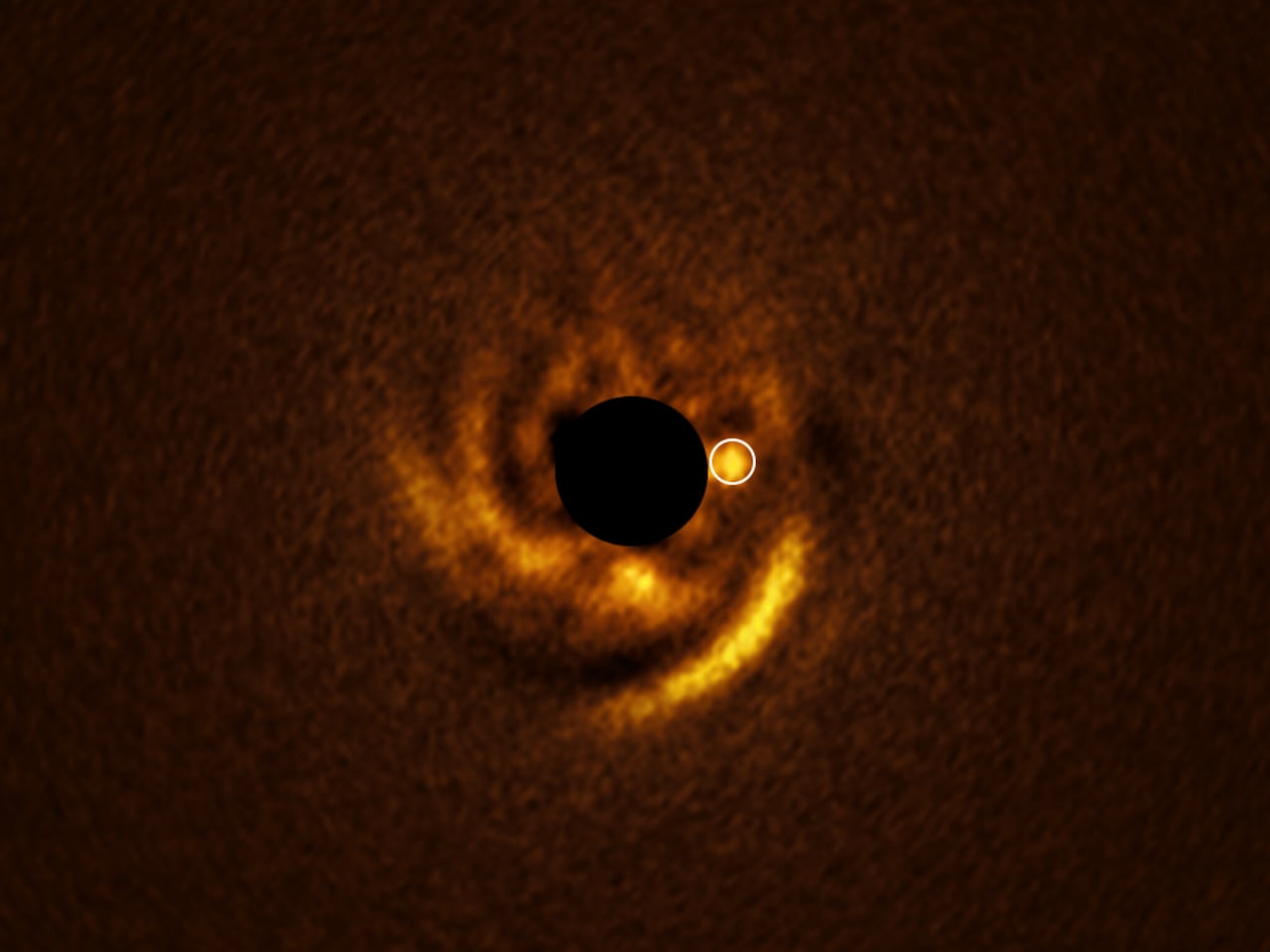 Astronomers capture an image of a potential planet forming around star