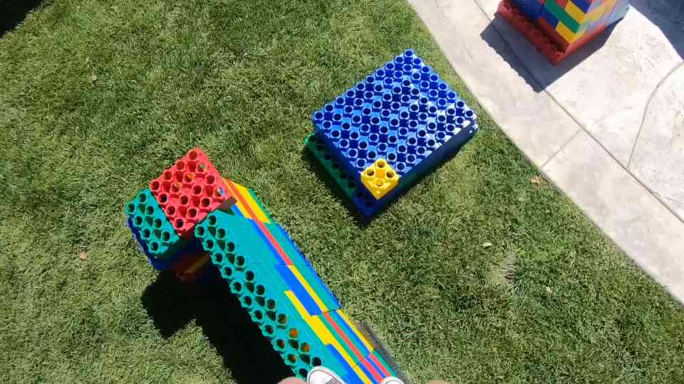 TRAP DOOR BRIDGE Floor is LAVA Obstacle Course!