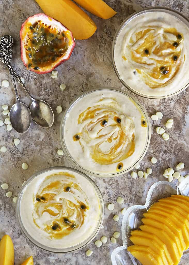 Easy Passionfruit Mango Mousse