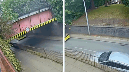 Double-decker bus roof torn off: Bus hits bridge in Greater Manchester ...