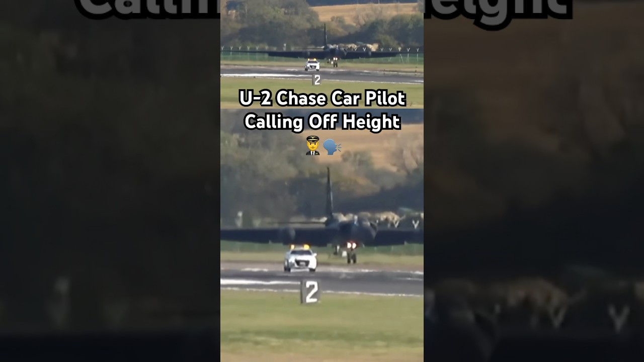 Lockheed U-2 Chase Car Pilot Calls Off Altitude During Landing