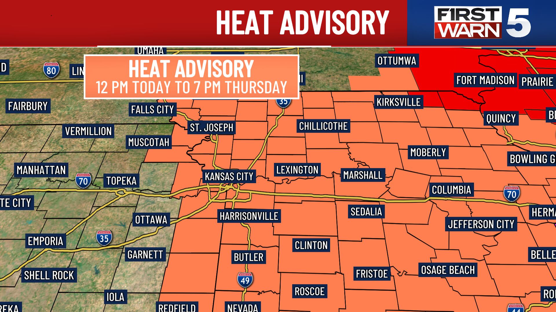 FIRST WARN WEATHER DAY: Heat builds back this afternoon, Heat Advisory ...
